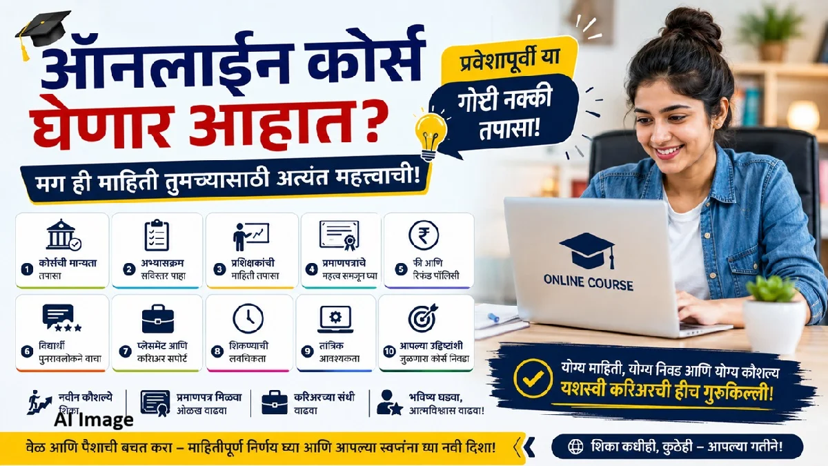 ऑनलाइन कोर्स घेणार आहात? मग ही माहिती तुमच्यासाठी अत्यंत महत्त्वाची ...