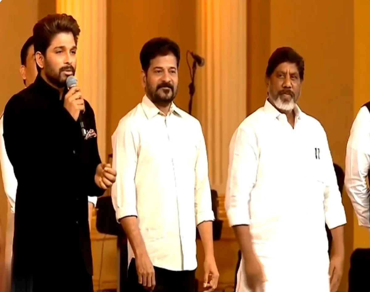 Allu Arjun: తెలంగాణ సీఎం రేవంత్ రెడ్డి ముందే పుష్ప-2 డైలాగ్ చెప్పిన ...